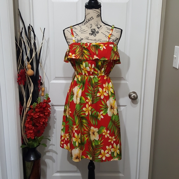 Hula Bay | Dresses | Hula Bay Hawaiian Tropical Adjustable Strap Summer ...